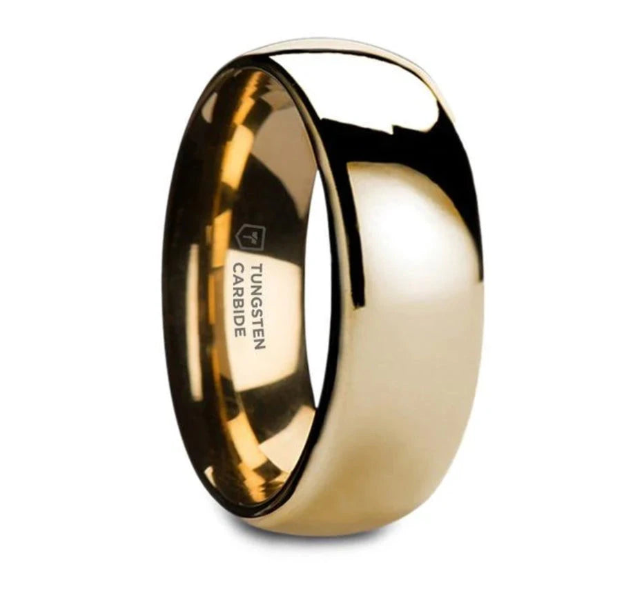 Traditional Gold Plated Tungsten Ring | Camo Ever After
